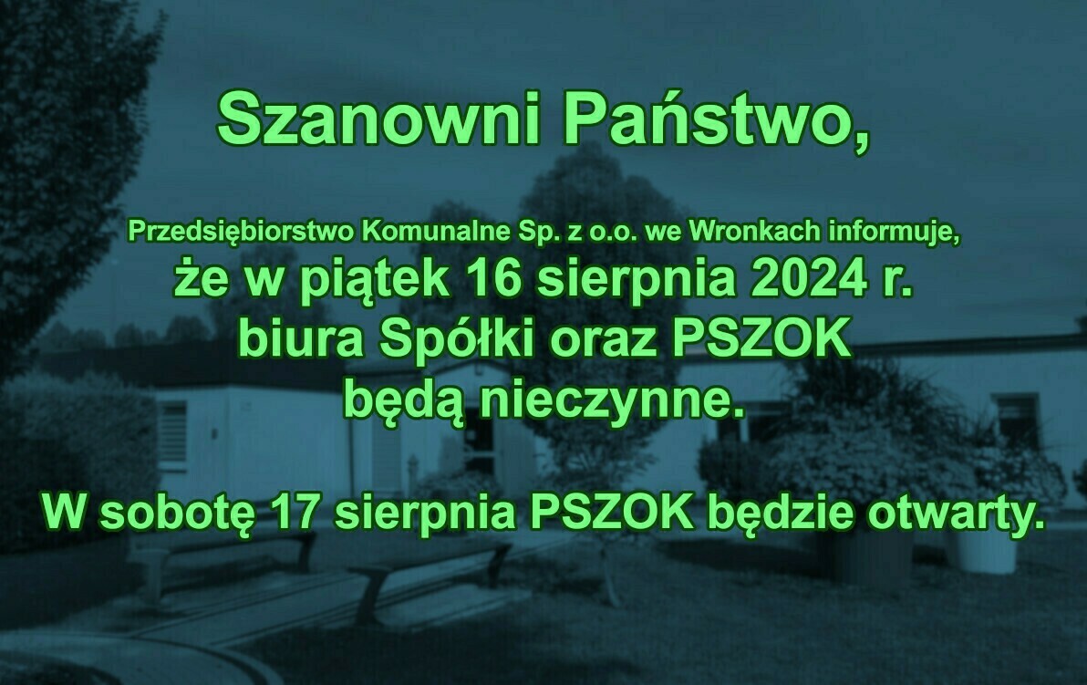 Przedsiębiorstwo Komunalne Spółka z o.o. we Wronkach - PK Wronki